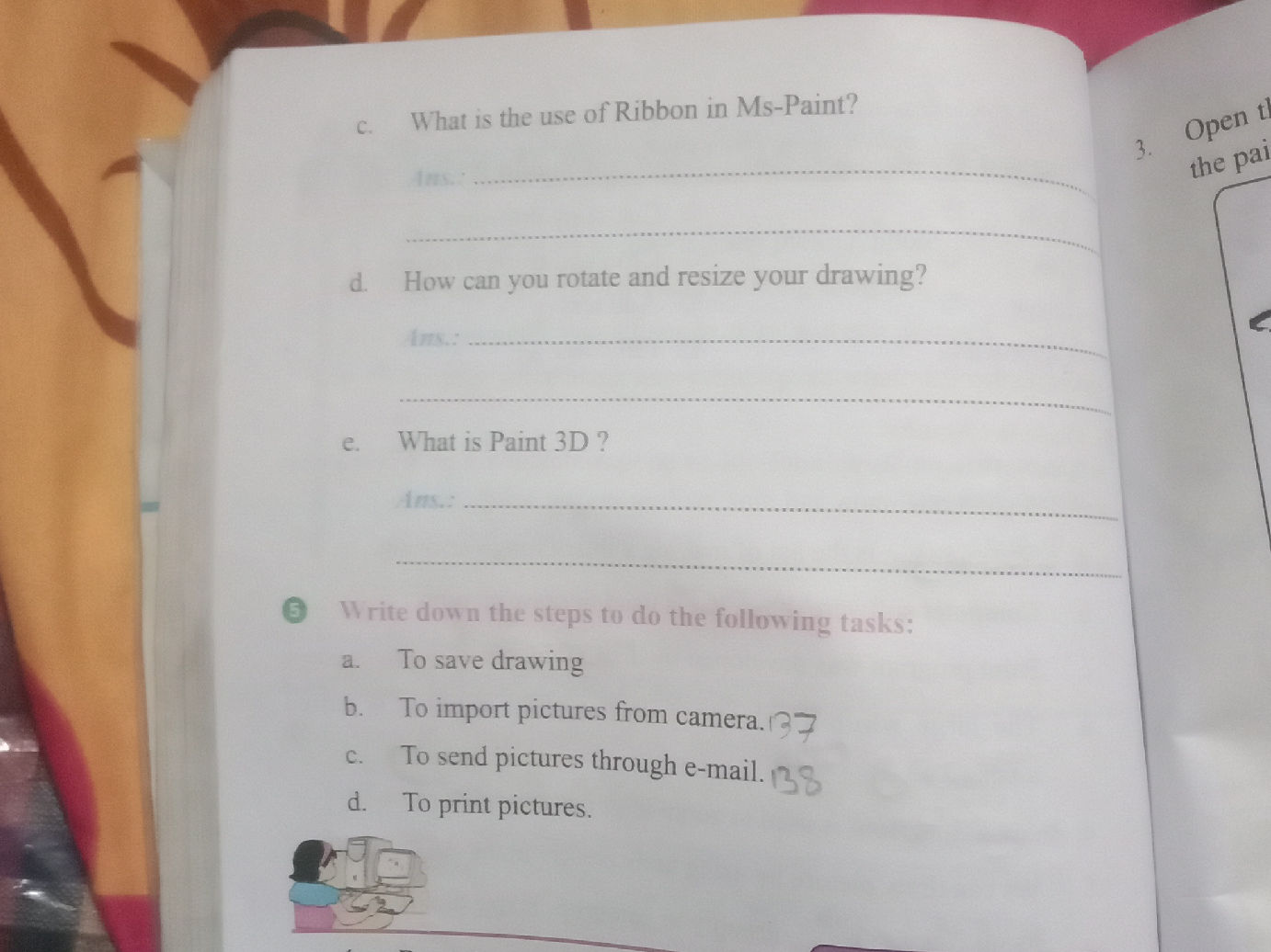 c. What is the use of Ribbon in Ms-Paint? | StudyX