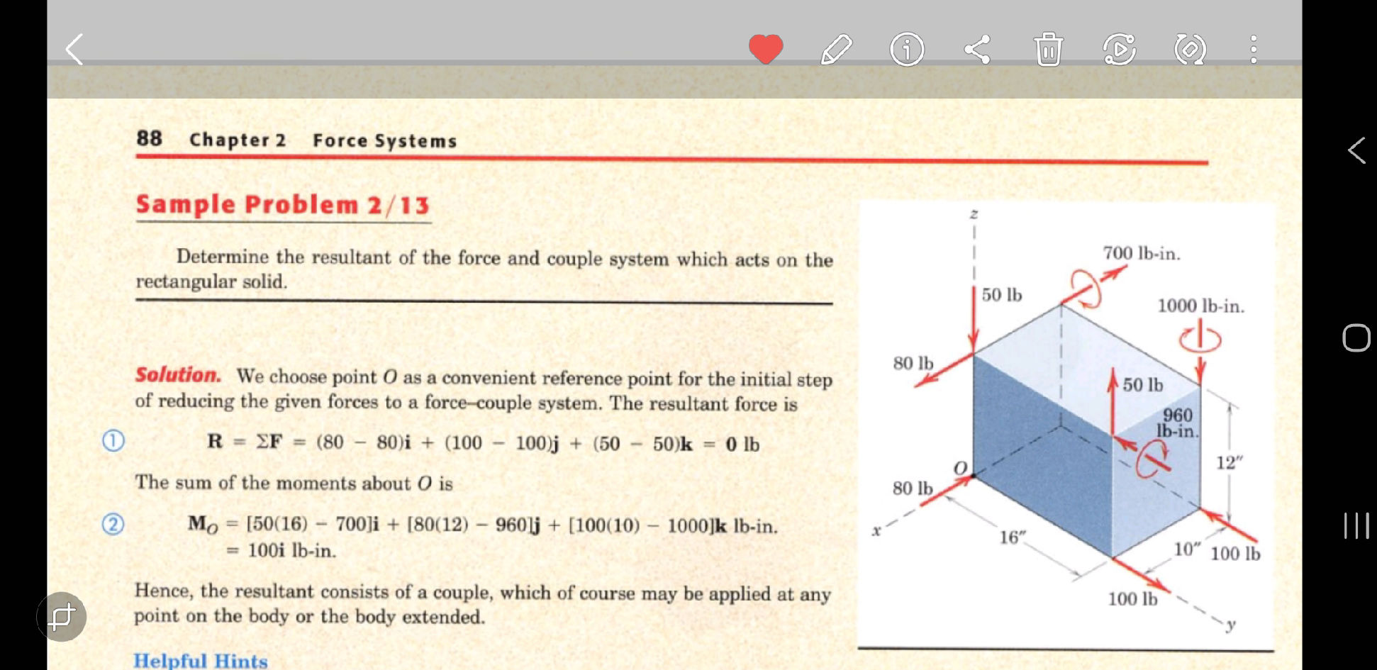 Sample Problem 2/13 Determine the resultant | StudyX