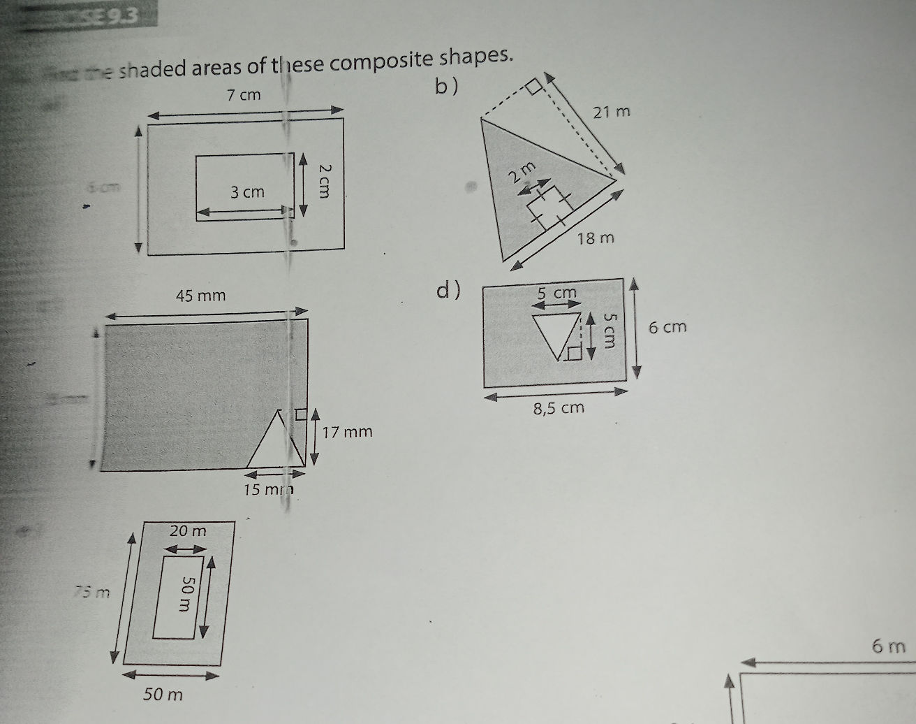 Find the shaded areas of these composite | StudyX