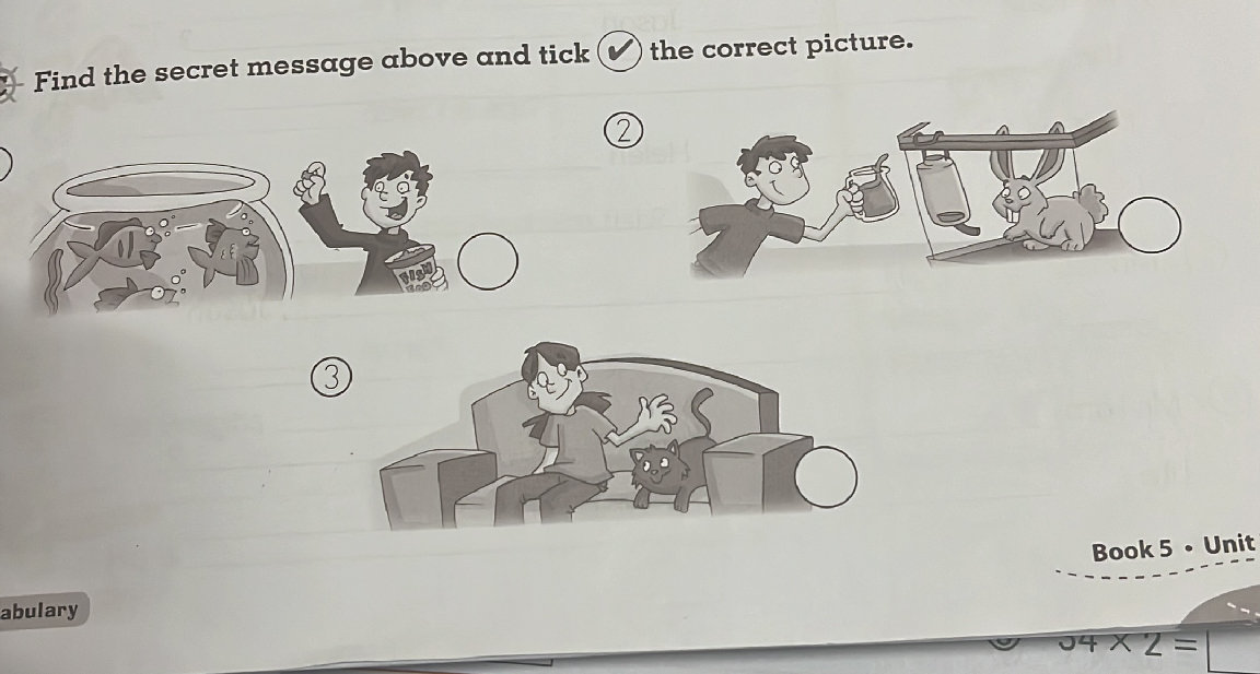 Find the secret message above and tick (☑) | StudyX