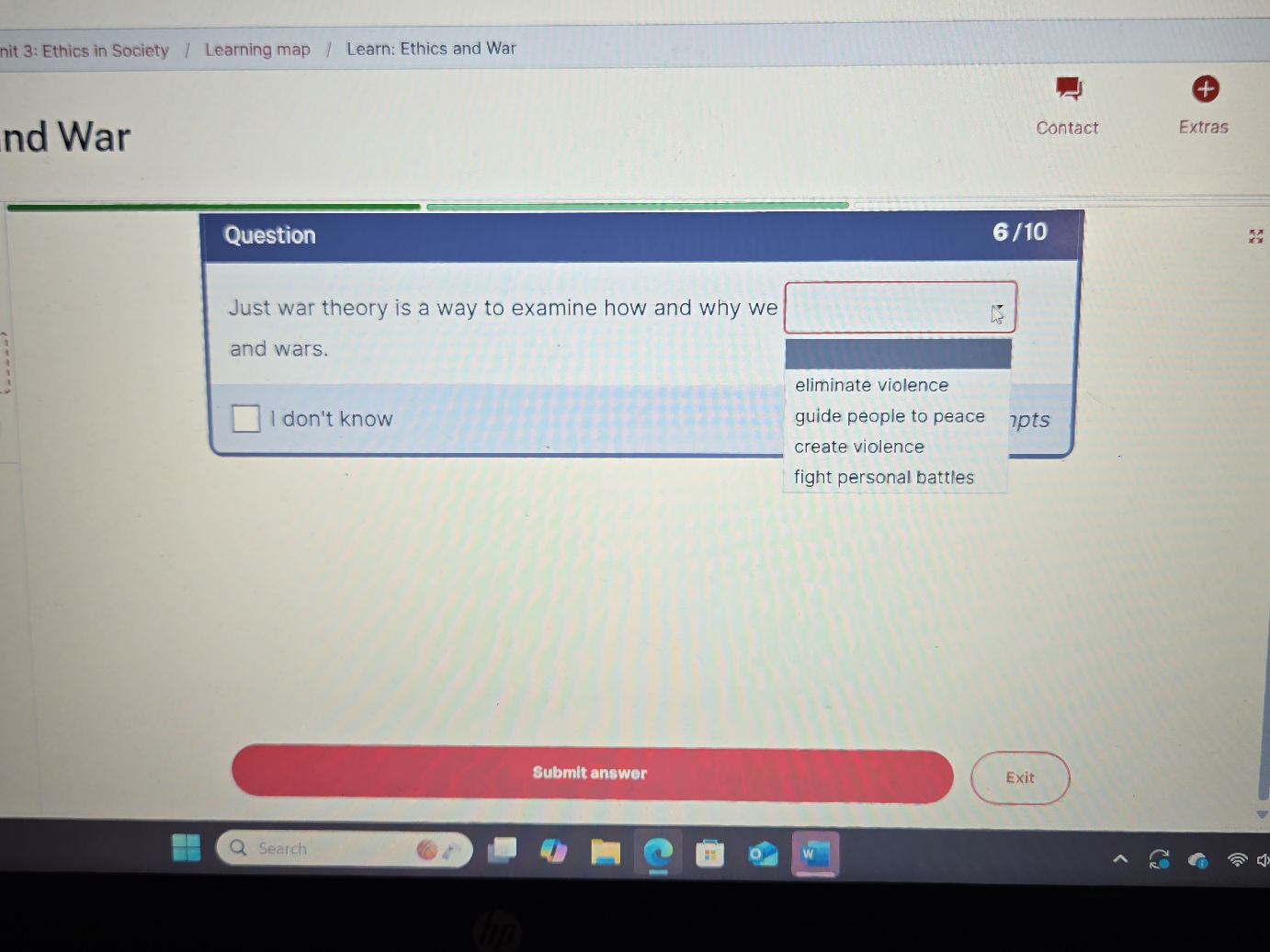 Just war theory is a way to examine how and | StudyX
