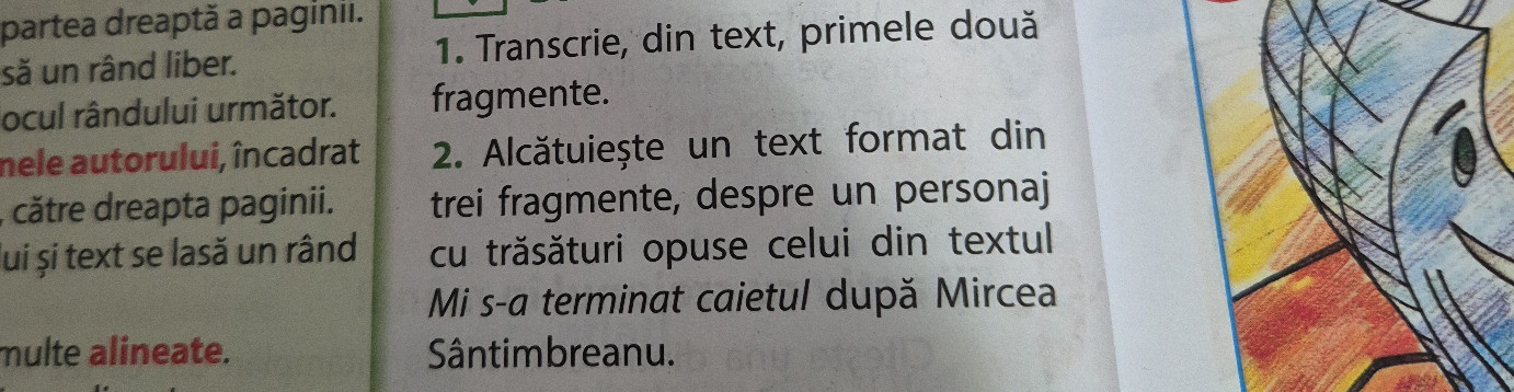 1. Transcrie, din text, primele două | StudyX