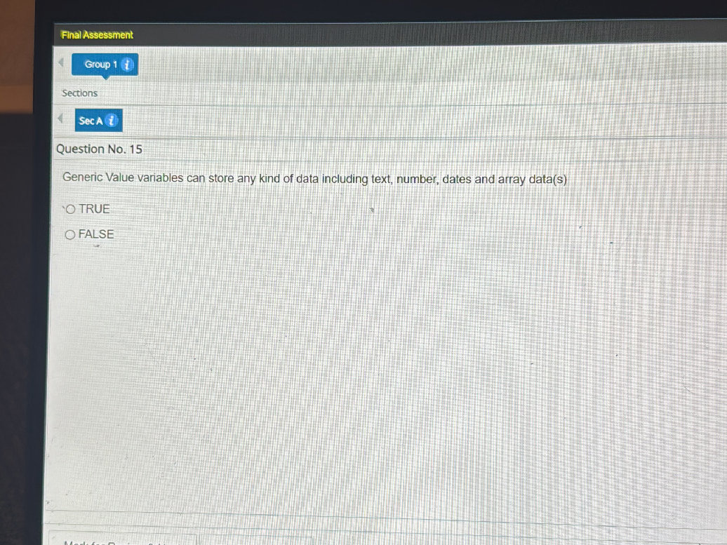 Generic Value variables can store any kind | StudyX