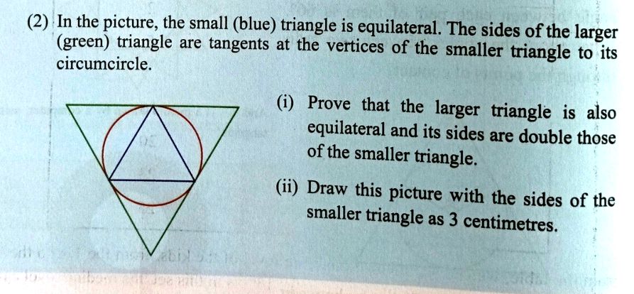 (2) In the picture, the small (blue) | StudyX