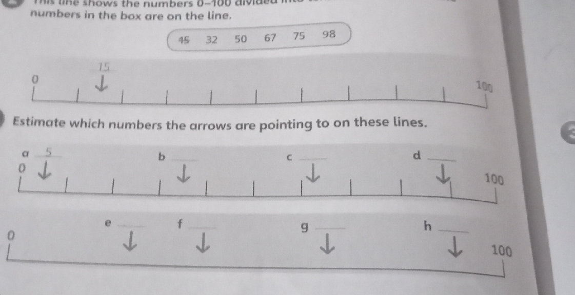 Estimate which numbers the arrows are | StudyX