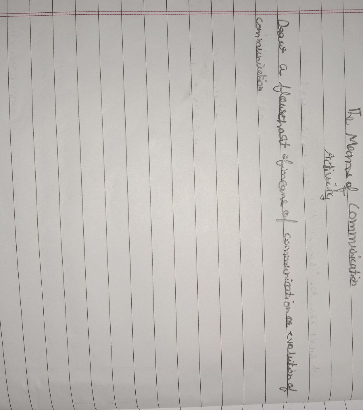 The Means of Communication Activity Draw a | StudyX