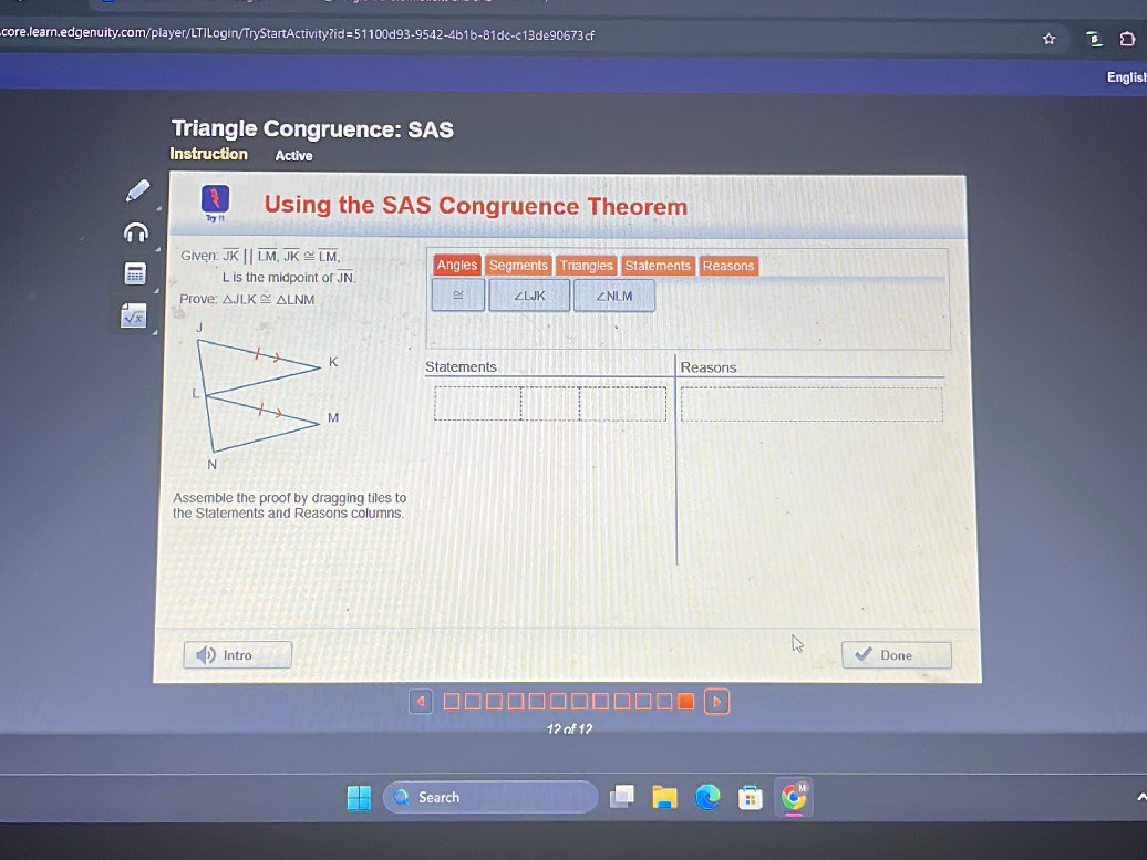 ## Triangle Congruence: SAS **Using the SAS | StudyX
