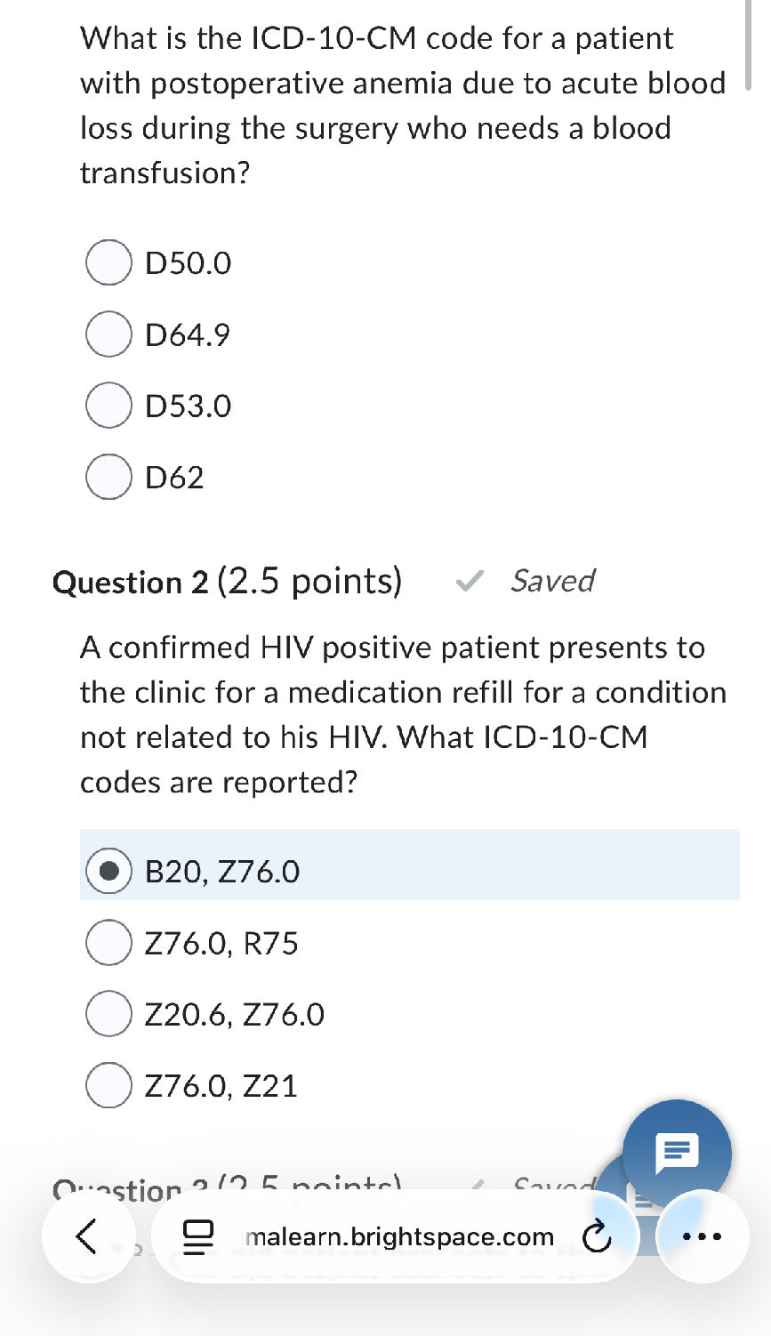 What is the ICD-10-CM code for a patient | StudyX