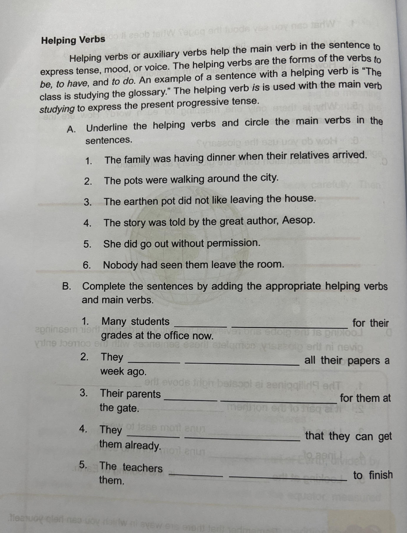 Helping Verbs Helping verbs or auxiliary | StudyX