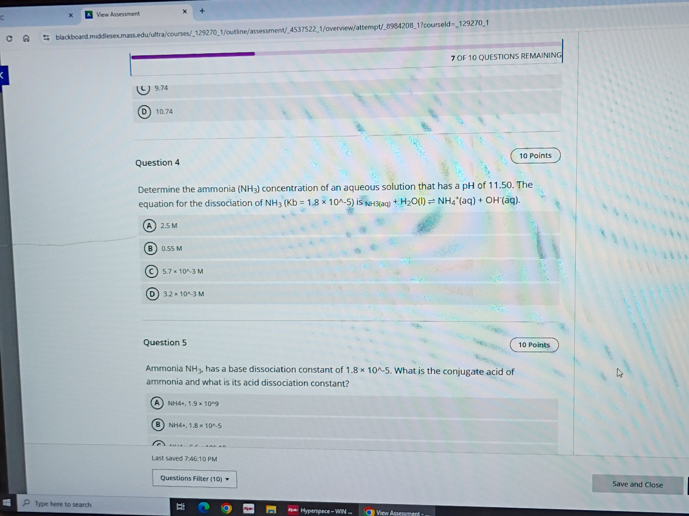 Determine the ammonia $( {NH}_3)$ | StudyX