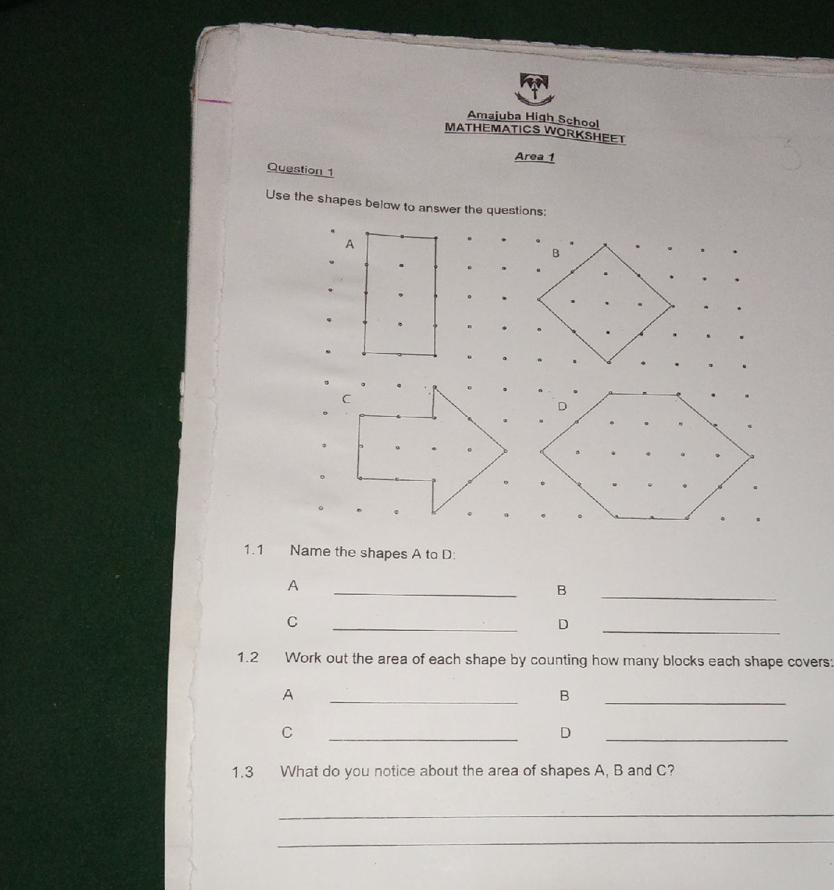 Use the shapes below to answer the | StudyX