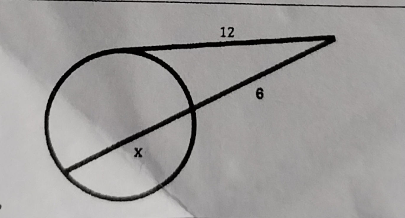 Find the value of $x$ based on the provided | StudyX