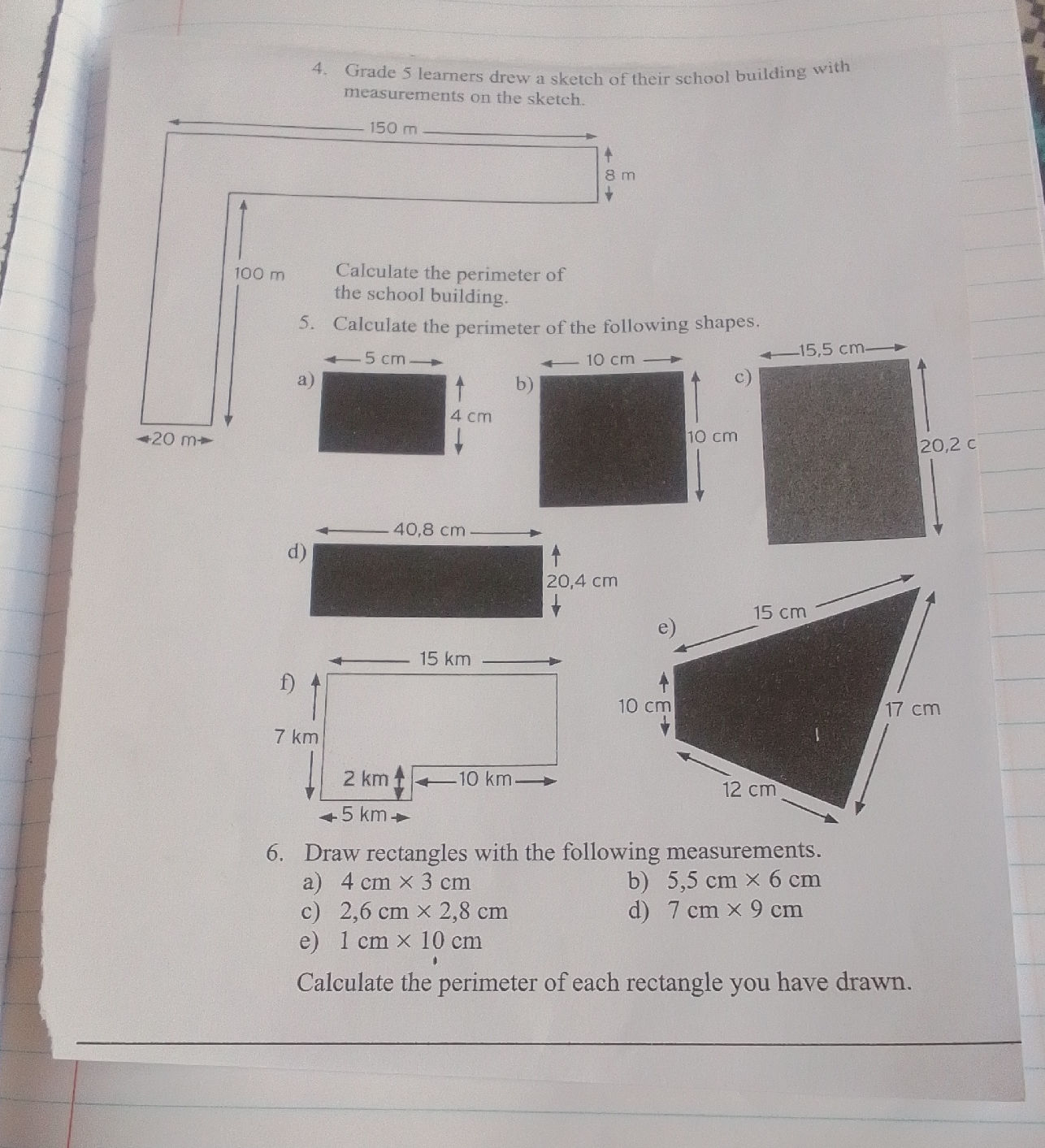 4. Grade 5 learners drew a sketch of their | StudyX