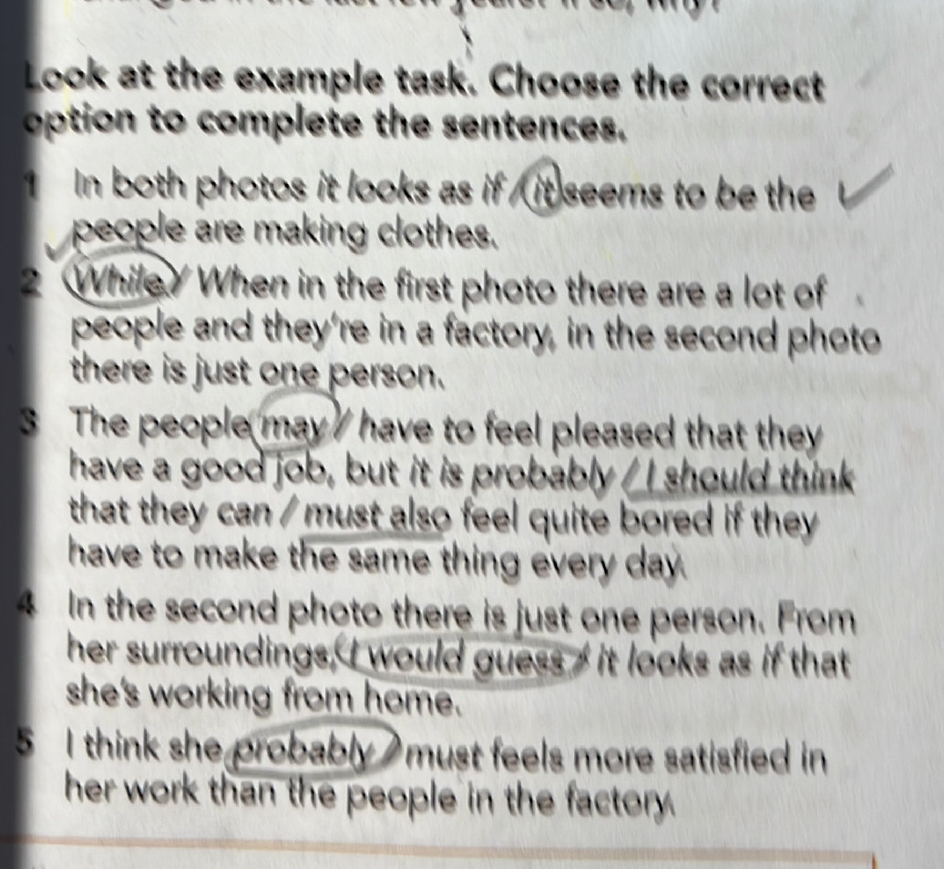 Look at the example task. Choose the correct | StudyX