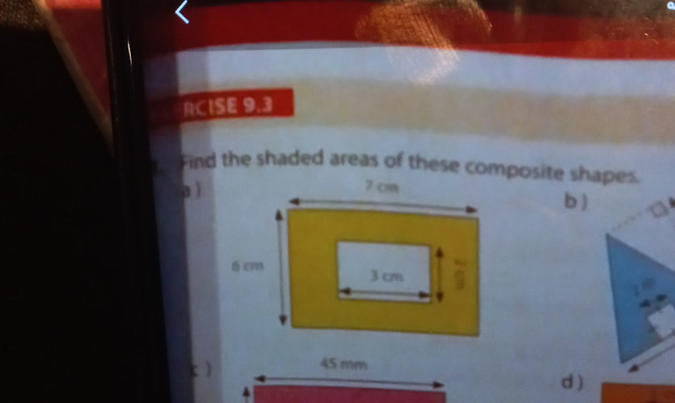 EXERCISE 9.3 Find the shaded areas of these | StudyX