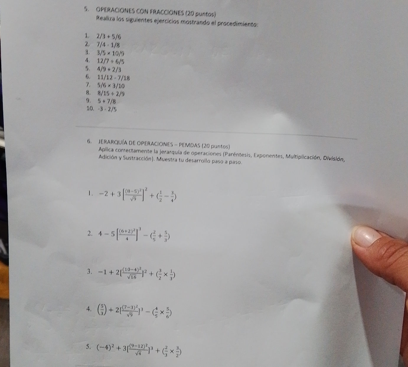 6. JERARQUÍA DE OPERACIONES - PEMDAS (20 | StudyX