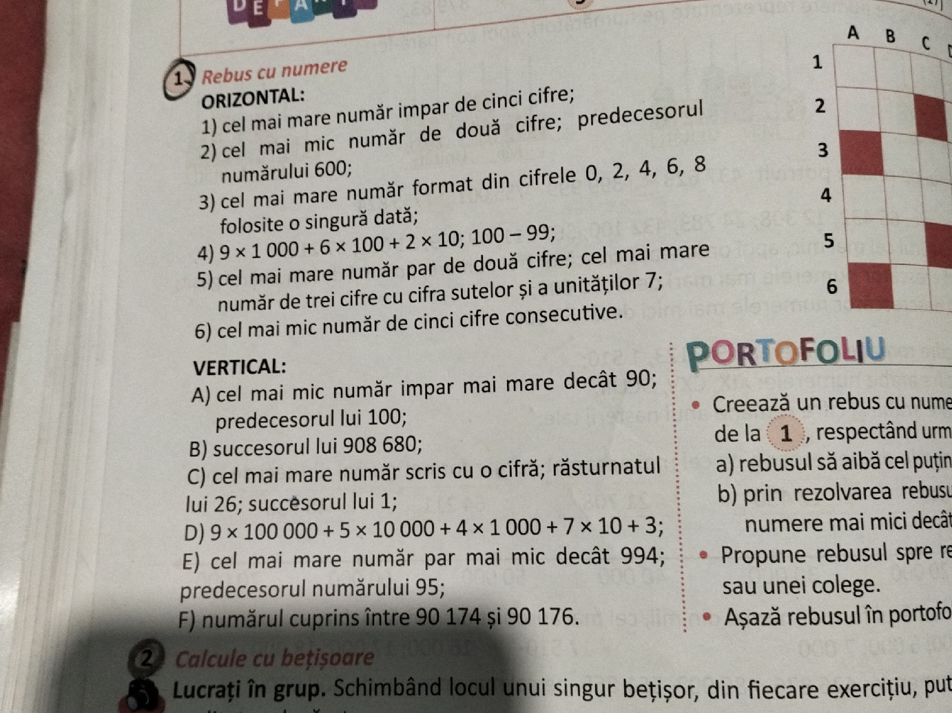 1 Rebus cu numere ORIZONTAL: 1) cel mai mare | StudyX