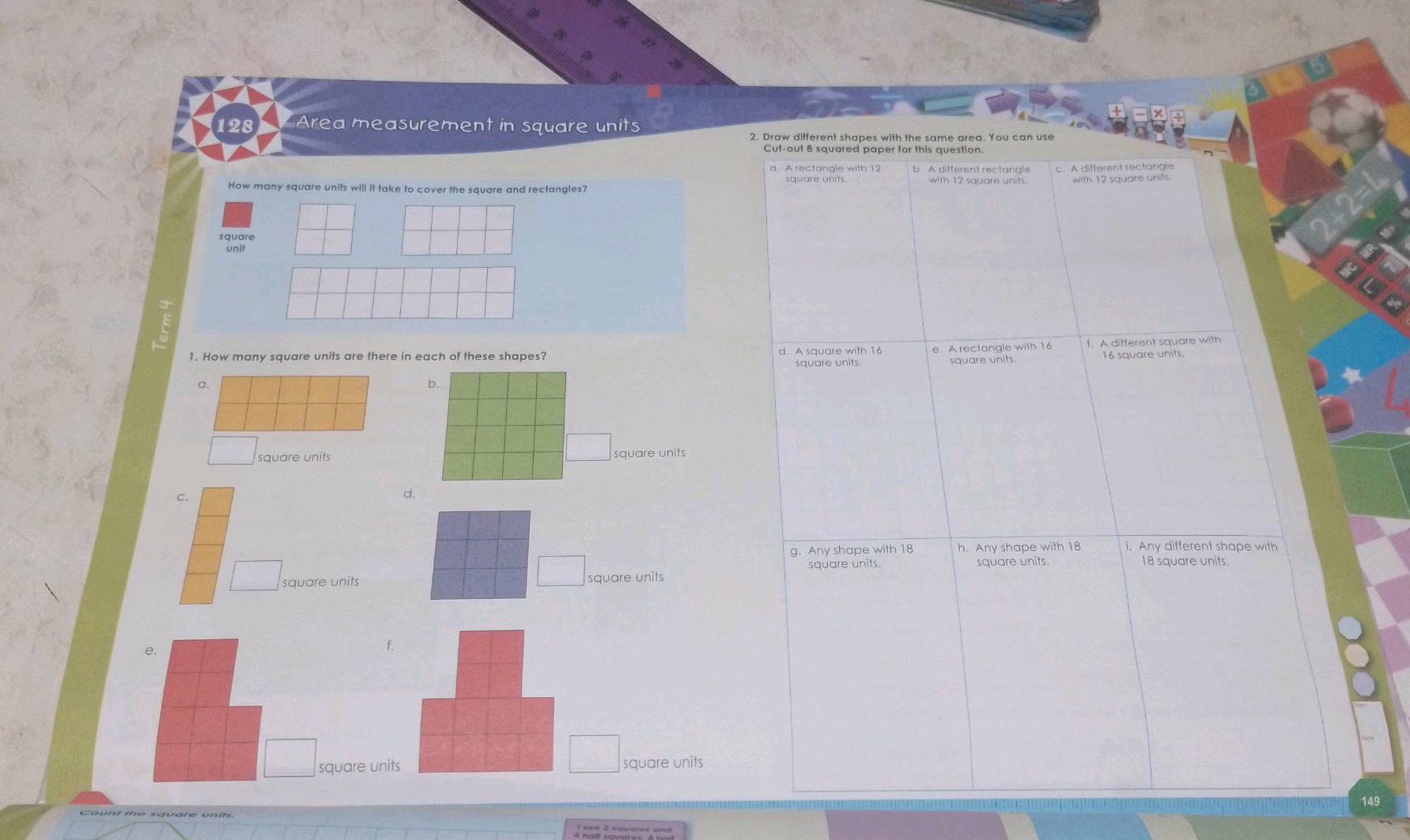 How many square units will it take to cover | StudyX