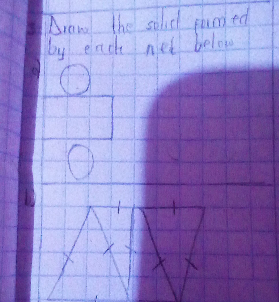 Draw the solid formed by each net below. | StudyX