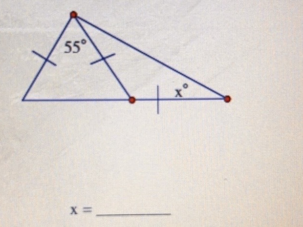 Solve for x in the given triangle | StudyX