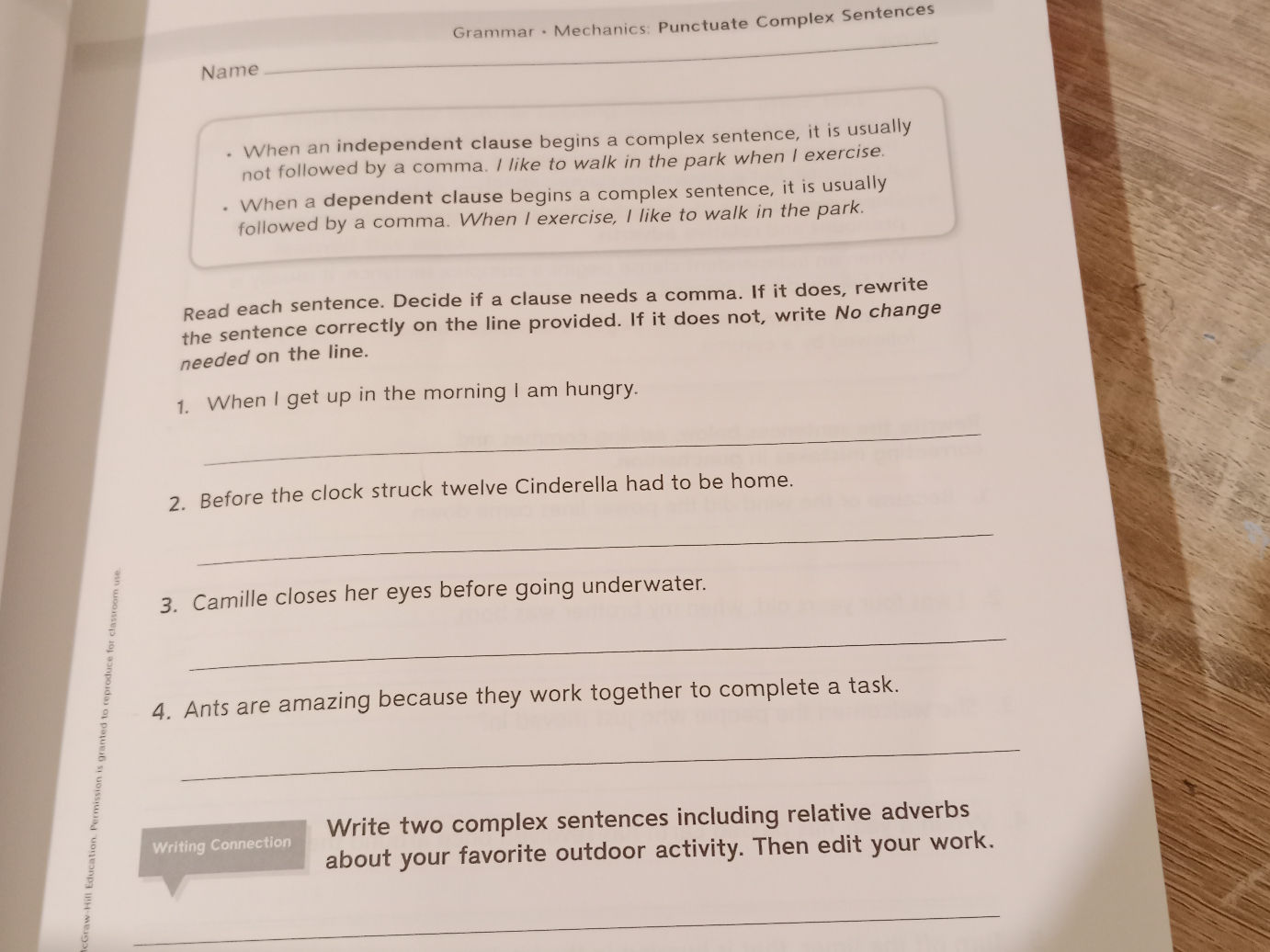 Grammar - Mechanics: Punctuate Complex | StudyX