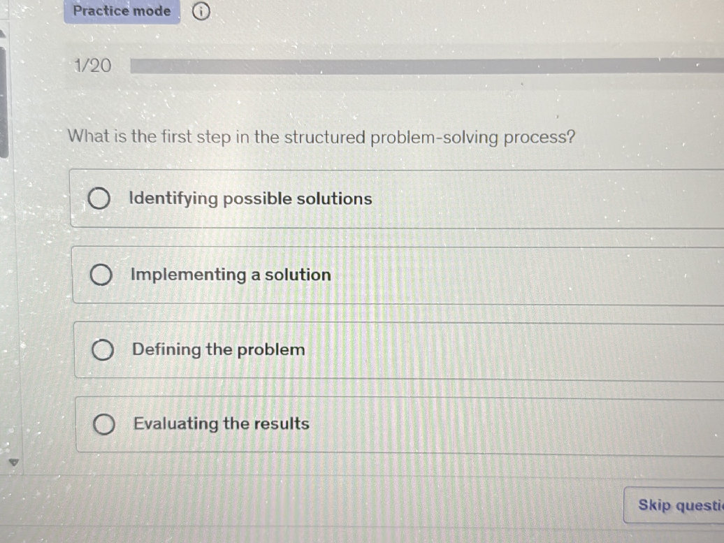 What is the first step in the structured | StudyX