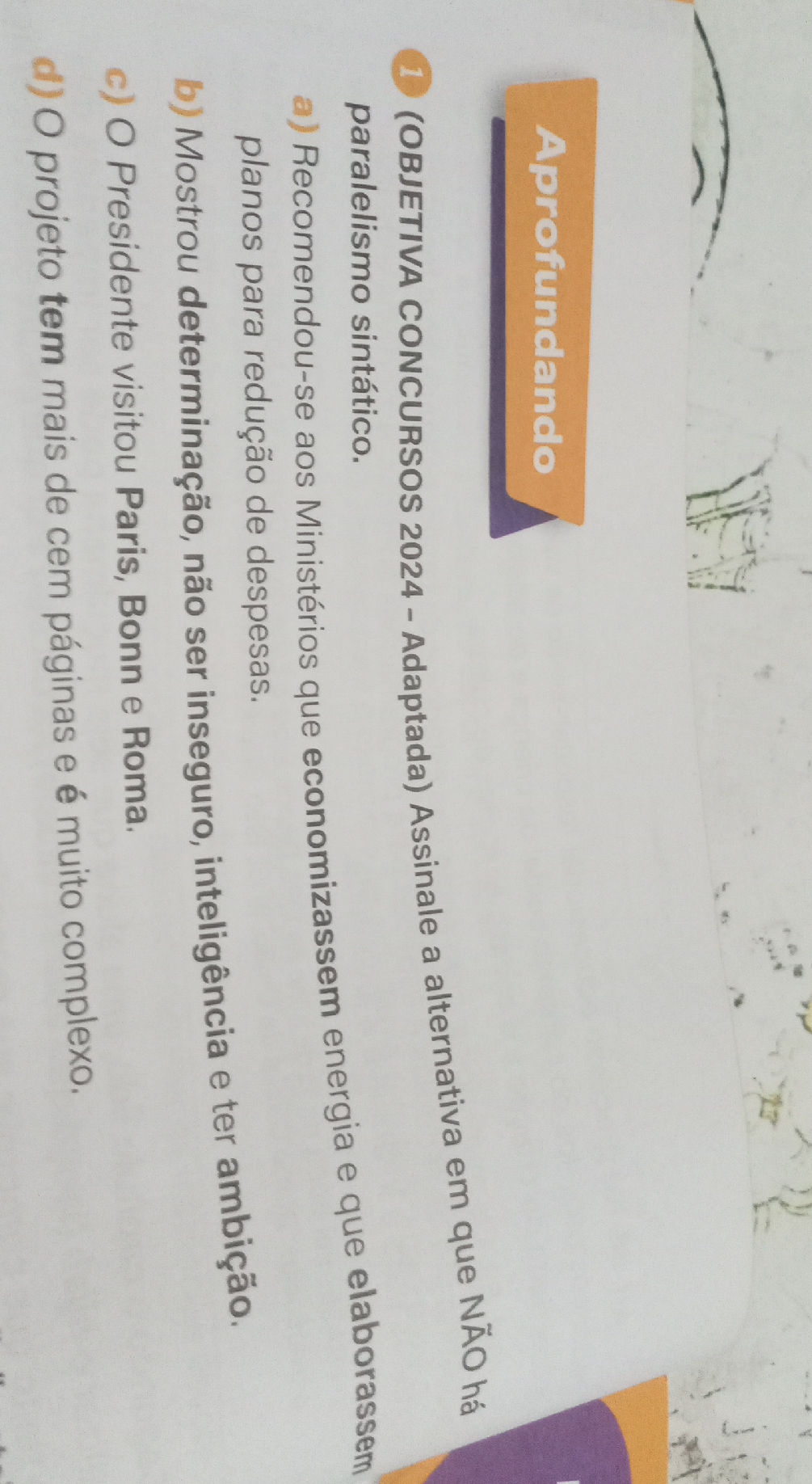 1 (OBJETIVA CONCURSOS 2024 - Adaptada) | StudyX