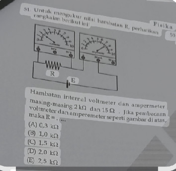 S1. Untuk mengukur nilai hambatan R, | StudyX