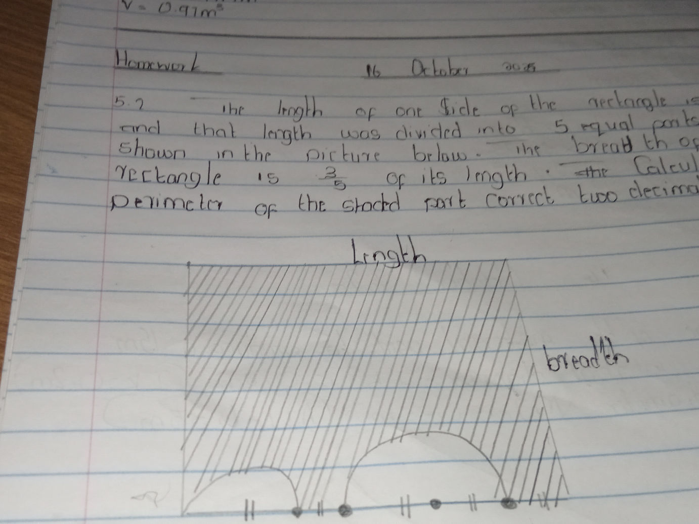 5.2 The length of one side of the rectangle | StudyX