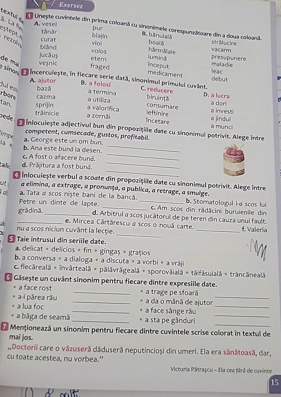 1 Uneşte cuvintele din prima coloană cu | StudyX