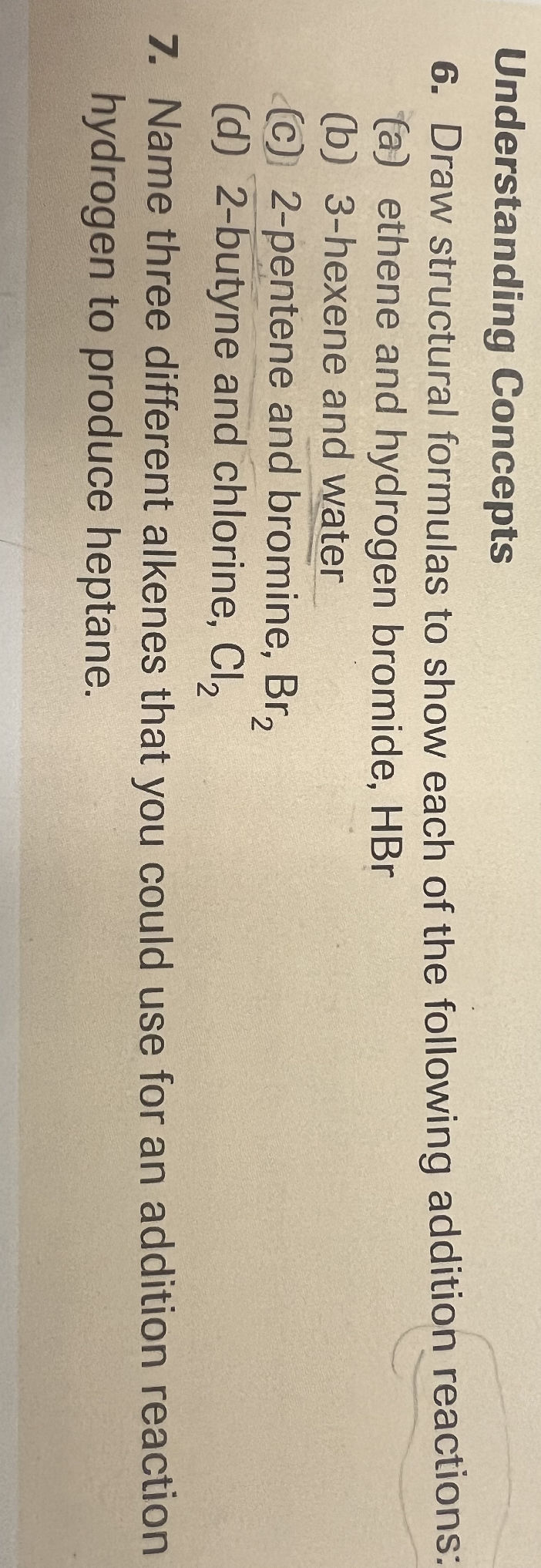 Understanding Concepts 6. Draw structural | StudyX