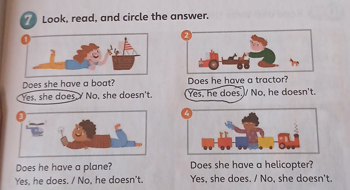 7 Look, read, and circle the answer. 1 | StudyX