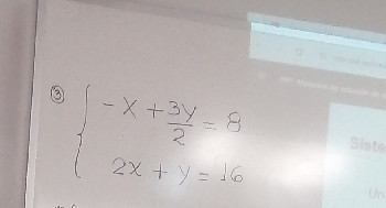 Solve the system of equations: $$\ -x + | StudyX