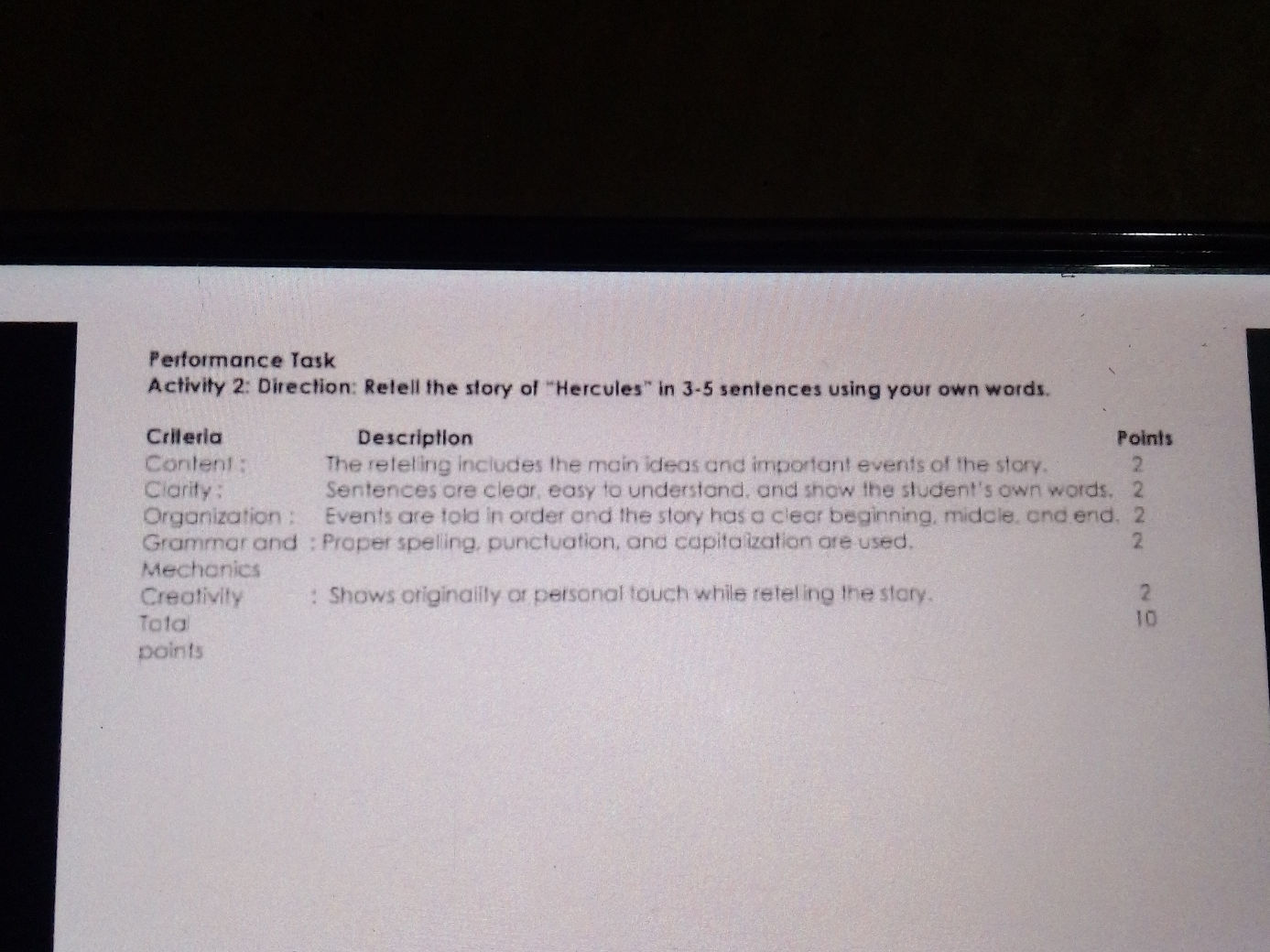 Performance Task Activity 2: Direction: | StudyX