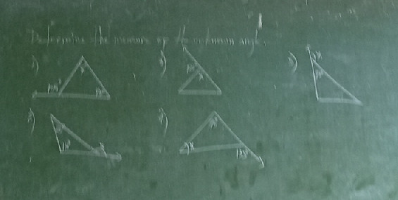 Determine the measure of an unknown angle: | StudyX