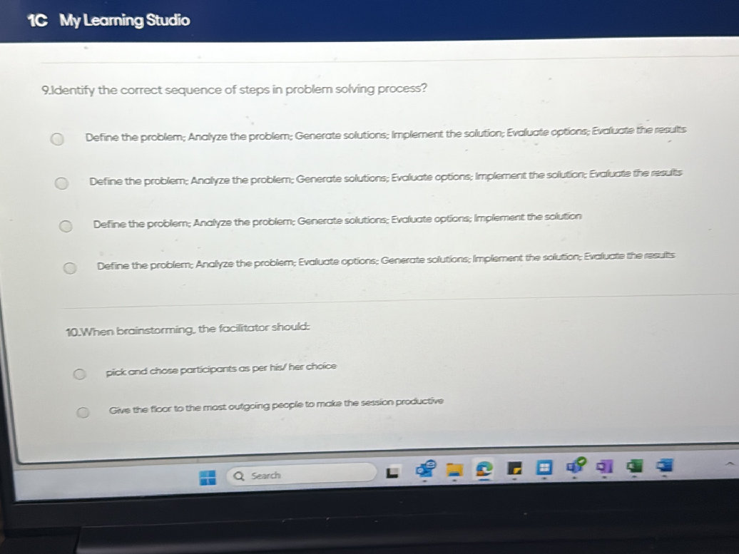 9.Identify the correct sequence of steps in | StudyX