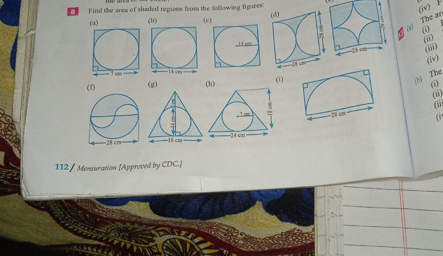 Find the area of shaded regions from the | StudyX