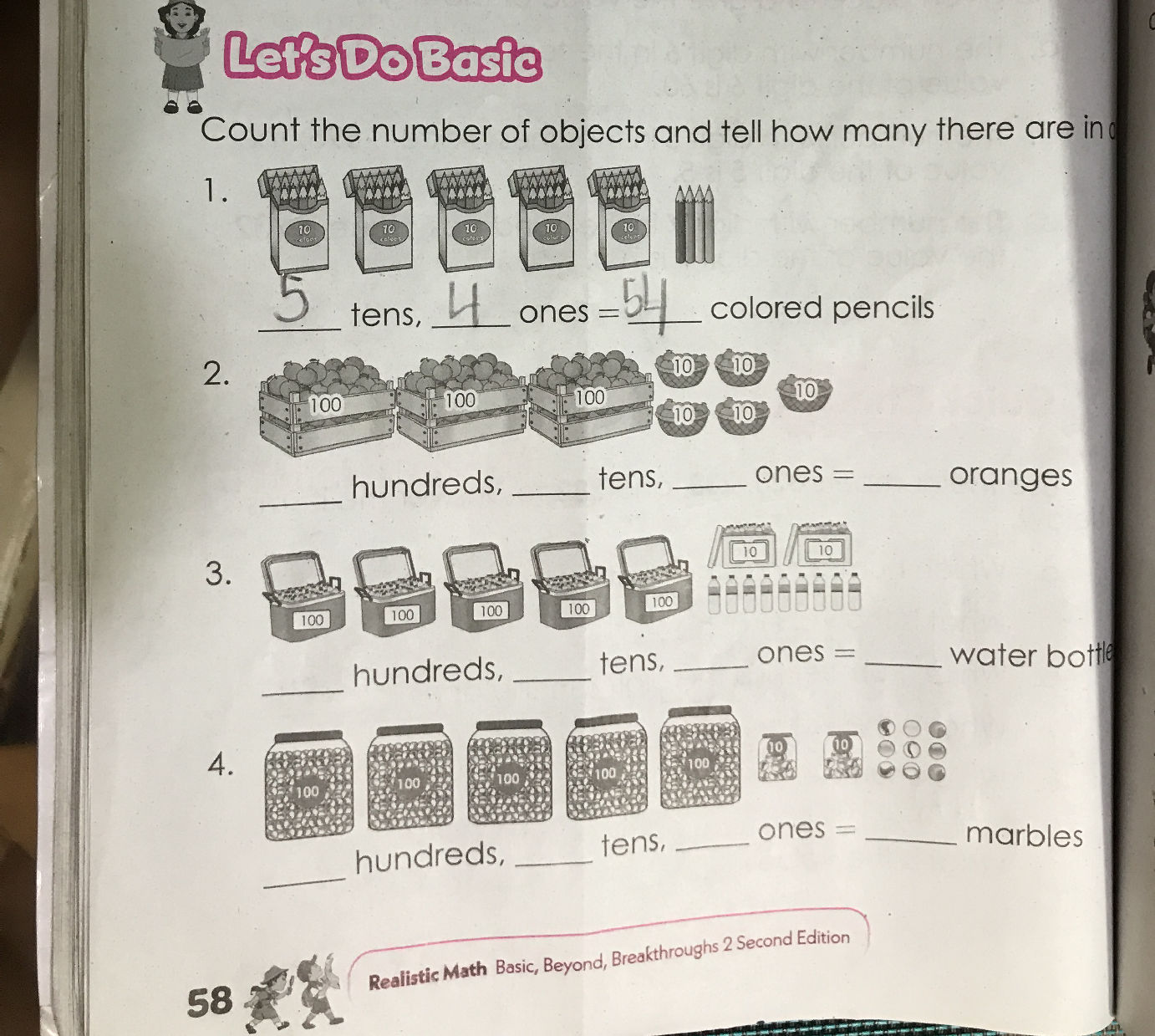 Count the number of objects and tell how | StudyX
