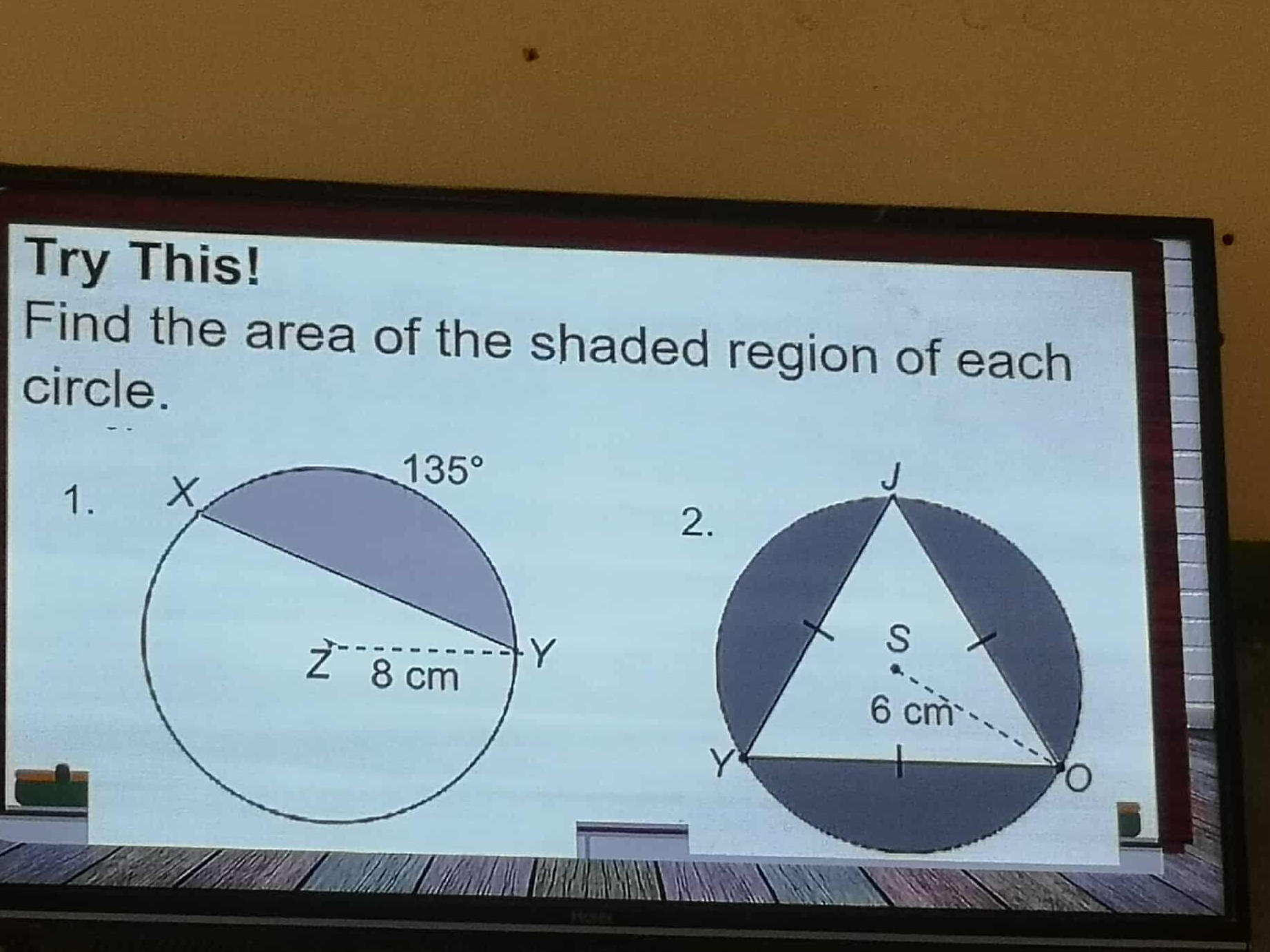 Try This! Find the area of the shaded region | StudyX