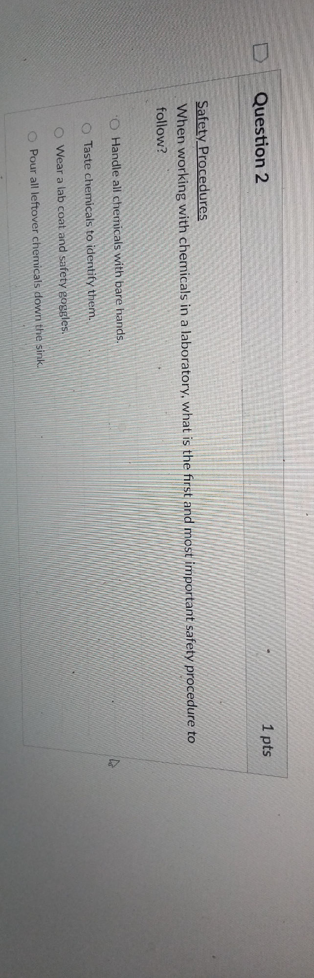 Safety Procedures When working with | StudyX