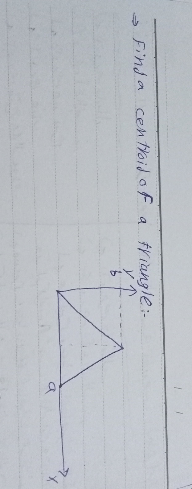Find centroid of a Triangle: (The diagram | StudyX