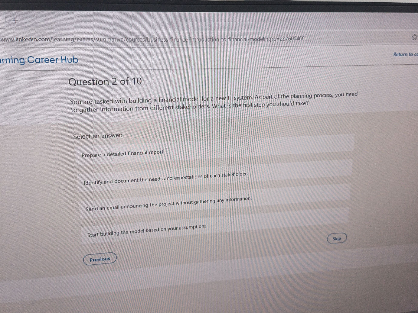 Question 2 of 10 You are tasked with | StudyX