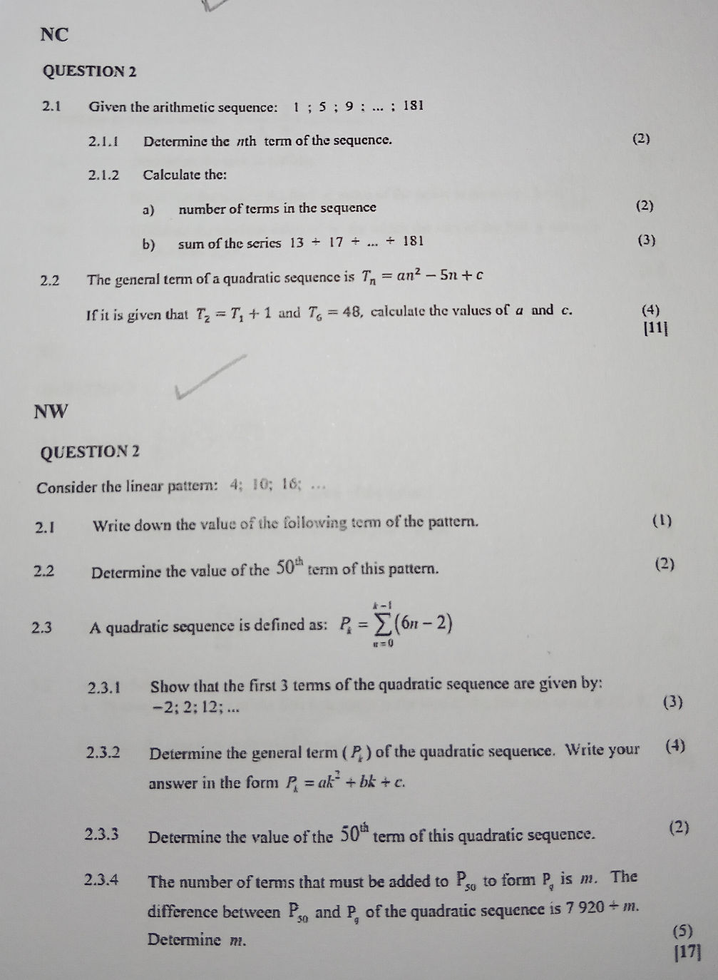 Given the arithmetic sequence: 1 ; 5 ; 9 ; | StudyX