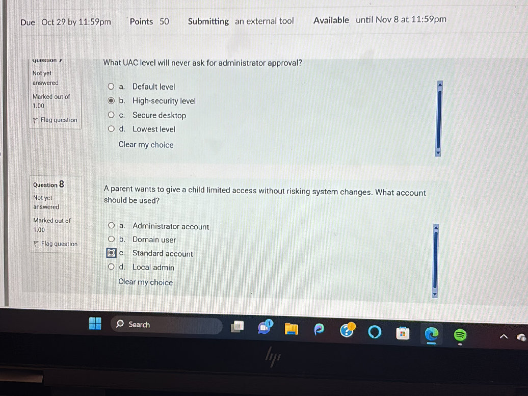 What UAC level will never ask for | StudyX