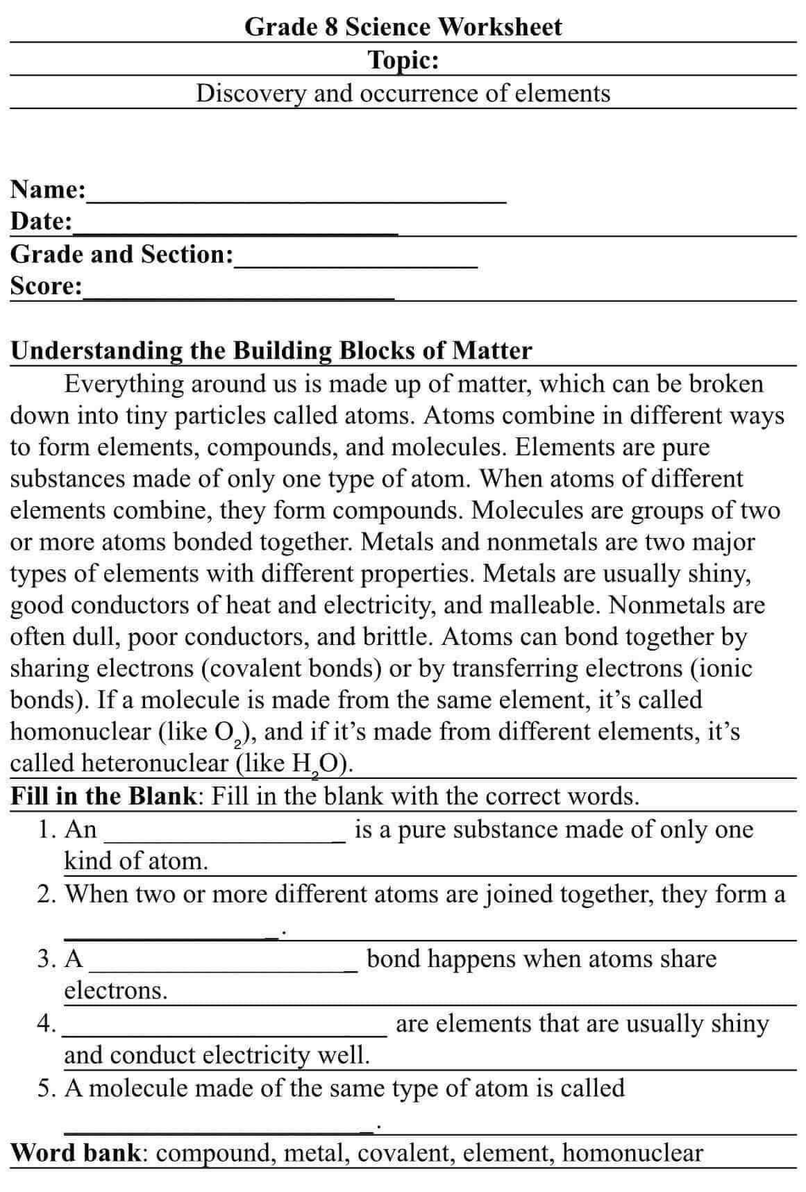 Understanding the Building Blocks of Matter | StudyX