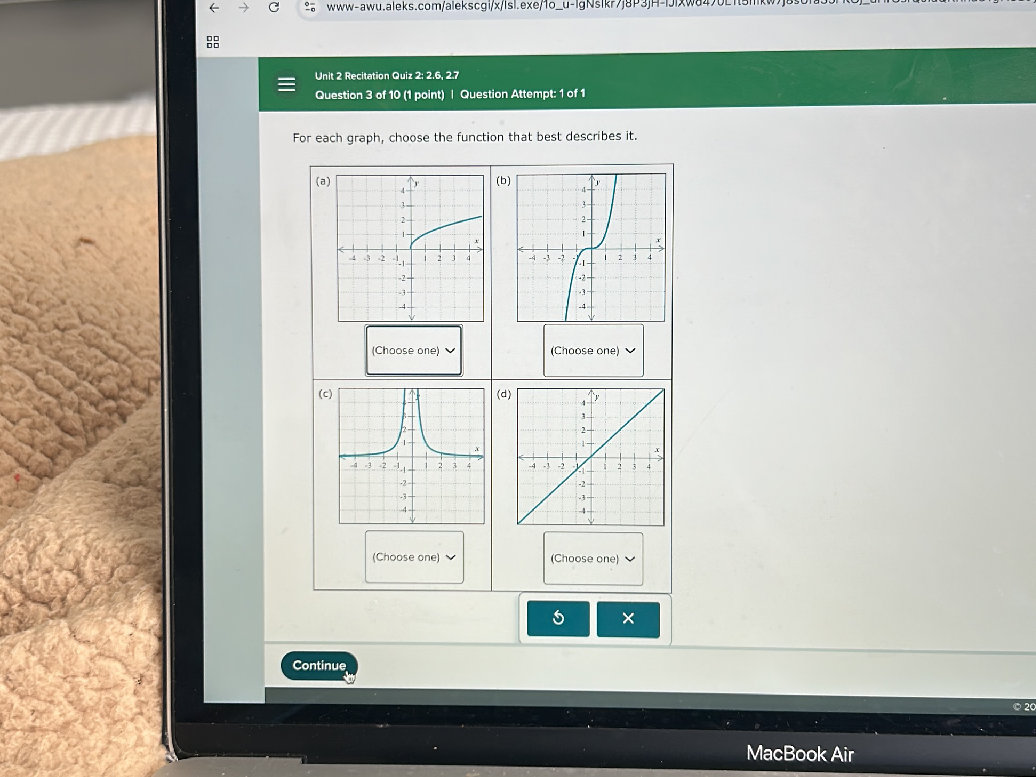 For each graph, choose the function that | StudyX