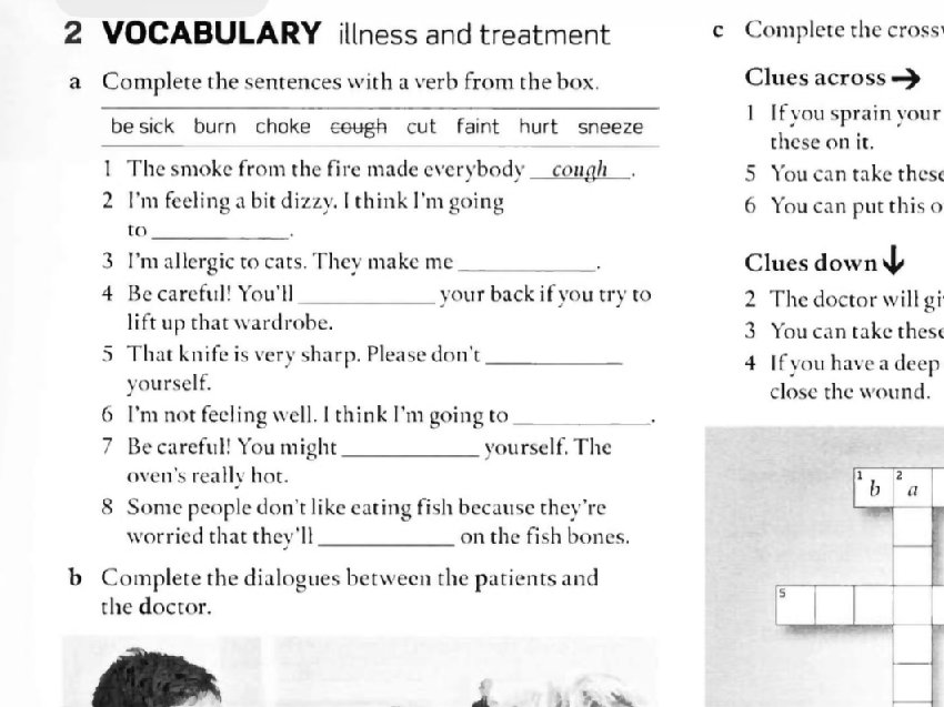 2 VOCABULARY illness and treatment a | StudyX