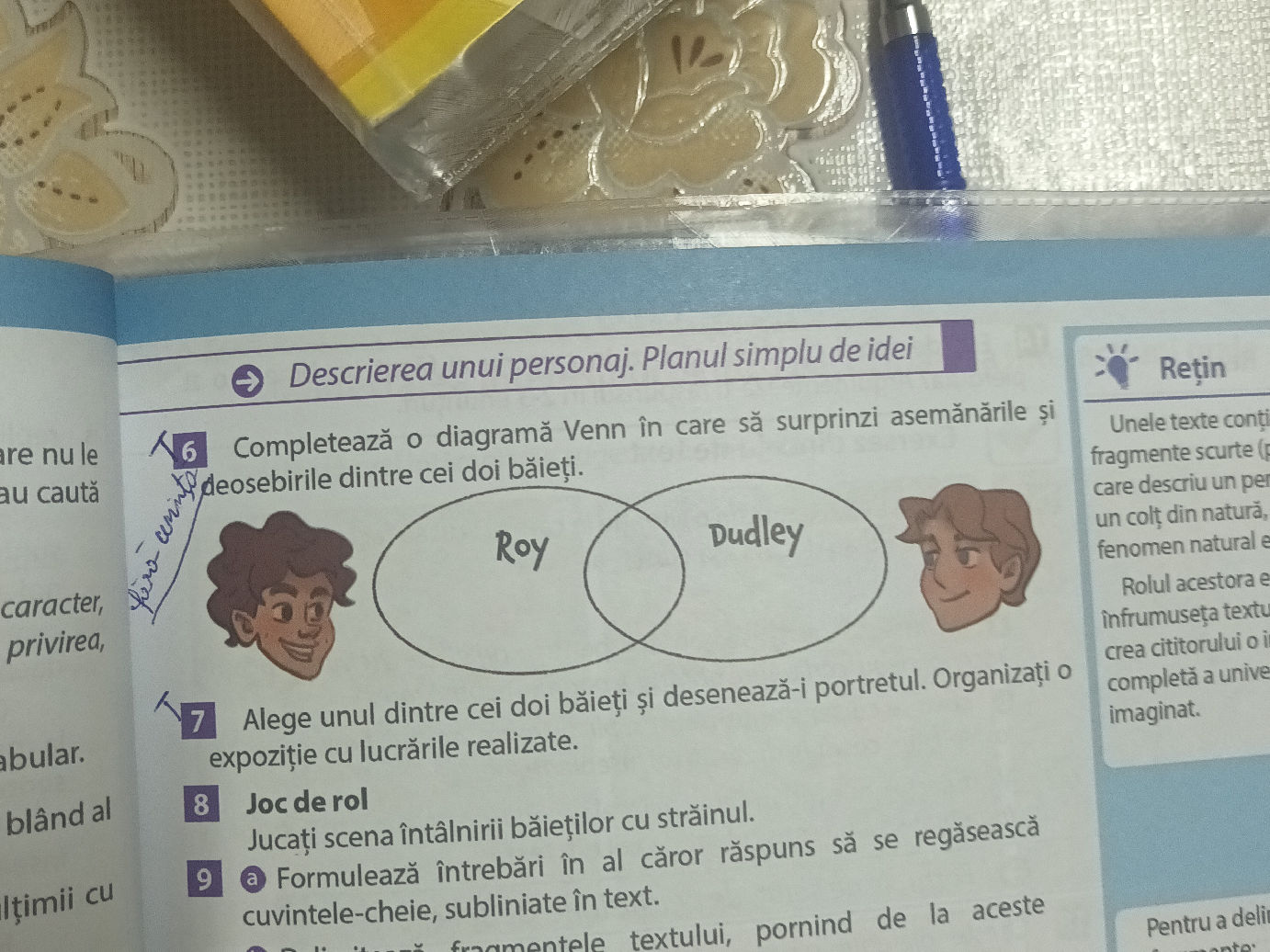 Descrierea unui personaj. Planul simplu de | StudyX