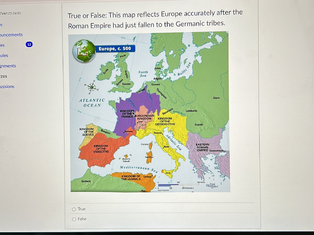 True or False: This map reflects Europe | StudyX