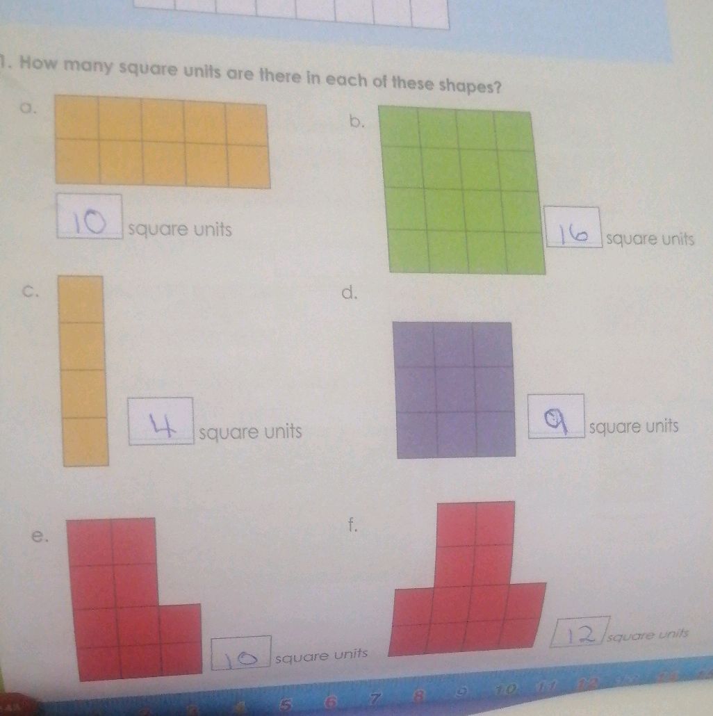 1. How many square units are there in each | StudyX